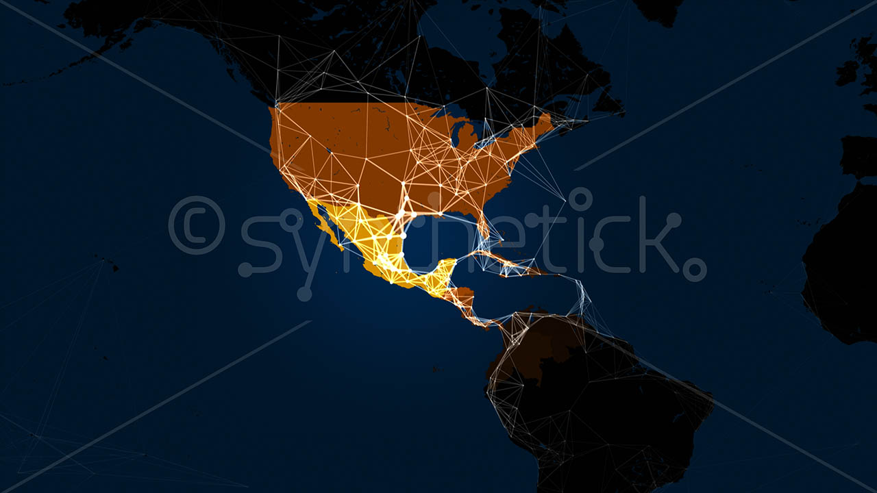 World Map Network Loop | Stock Video by Synthetick