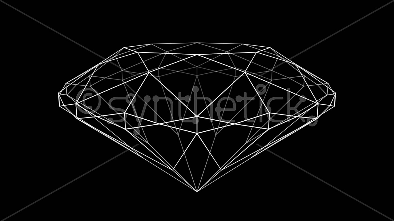 Wireframe Diamond 3 | Stock Video by Synthetick