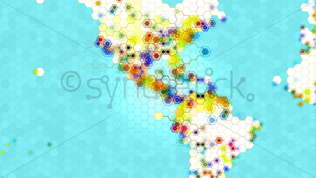 Hexagons Map 2 | Stock Video by Synthetick