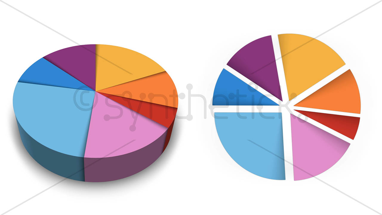 7-Segment Pie Charts 5,6,7,8 | Stock Video by Synthetick