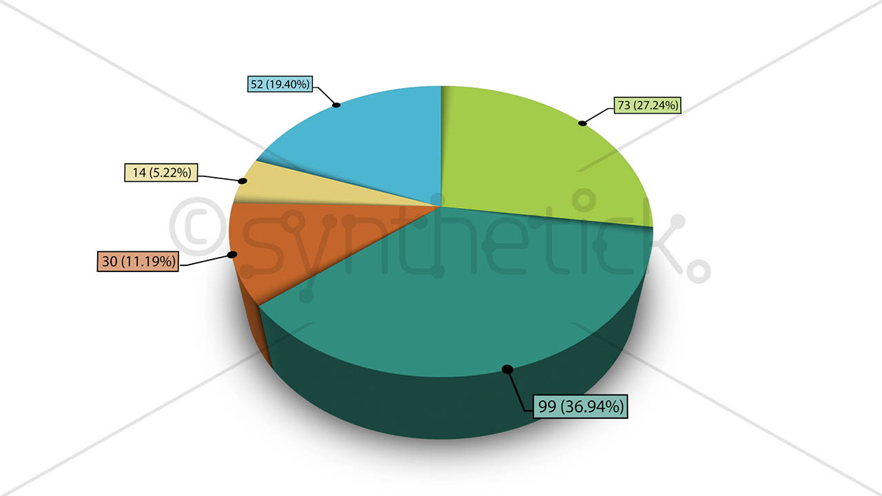 5-Segment Pie Charts 1, 2 | Stock Video by Synthetick